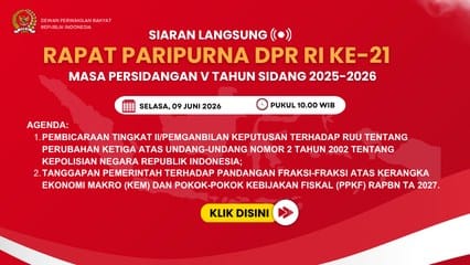 BREAKING NEWS - RAPAT PARIPURNA DPR RI KE-21 MASA PERSIDANGAN V TAHUN ...